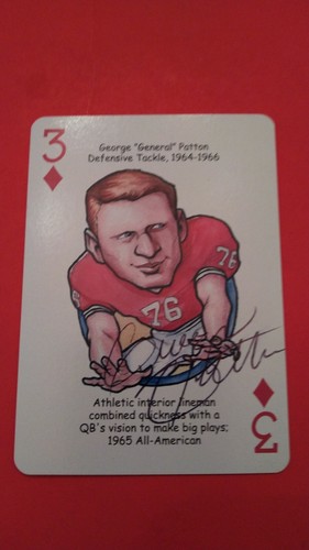 George Patton Georgia Bulldog Autographed Herodecks Playing Card | eBay