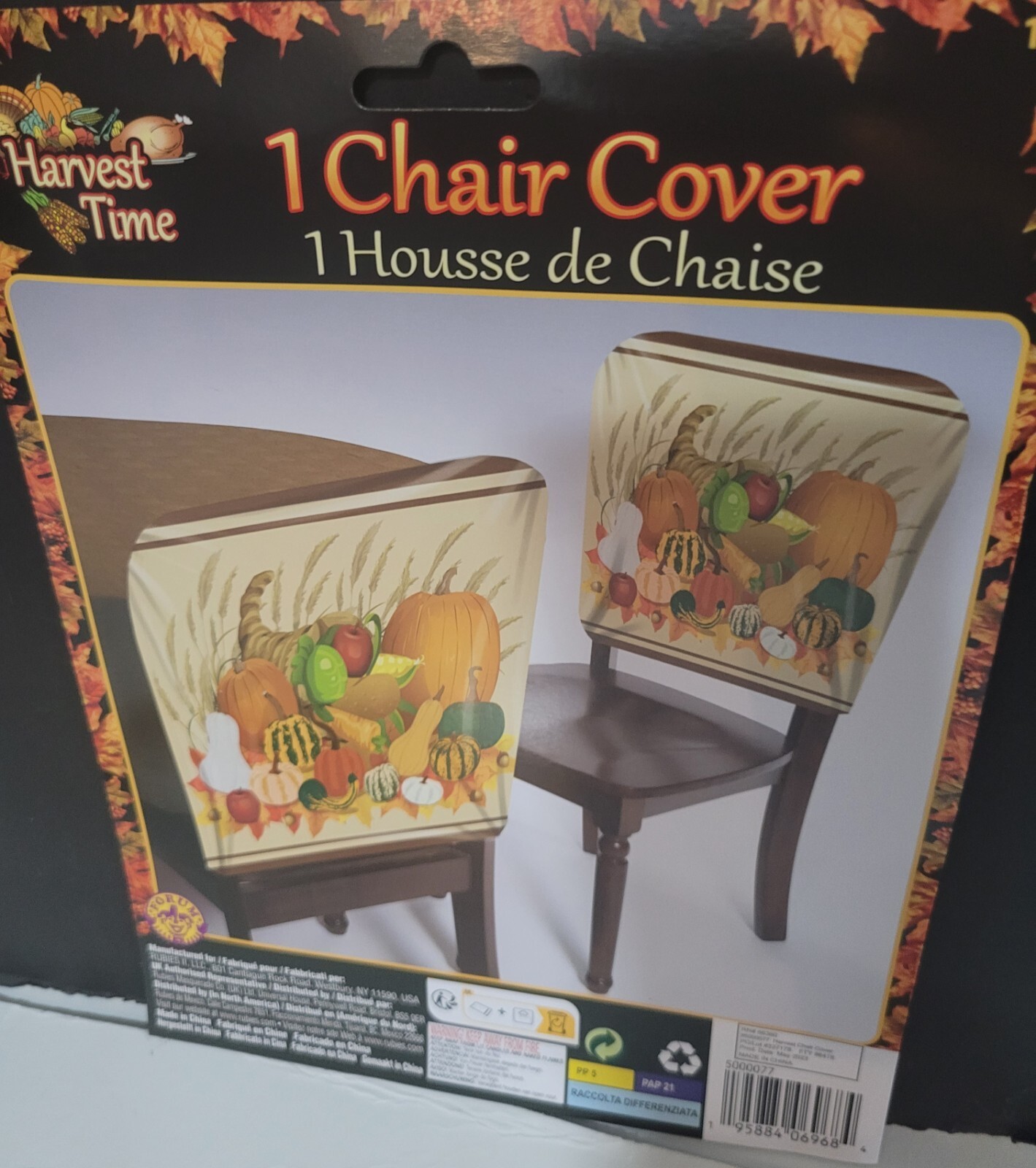 1 Harvest Chair Covers-Holidays Fall Thanksgiving Pumpkin Decoration ...