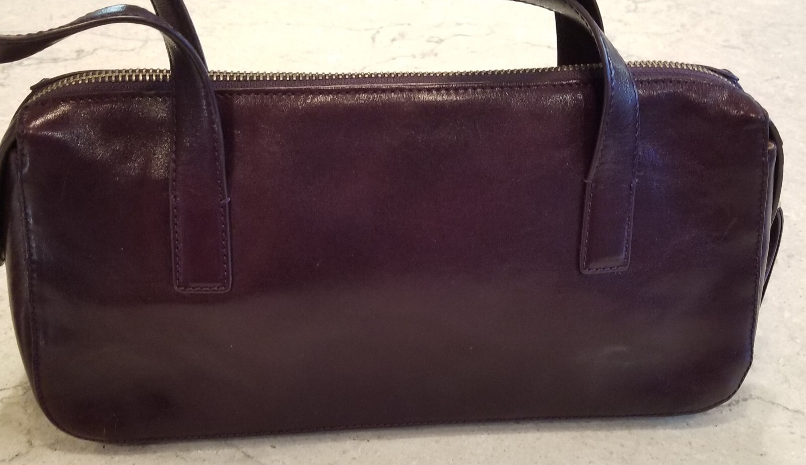 Monsac Original Purple Violet Leather Shoulder Handba… - Gem