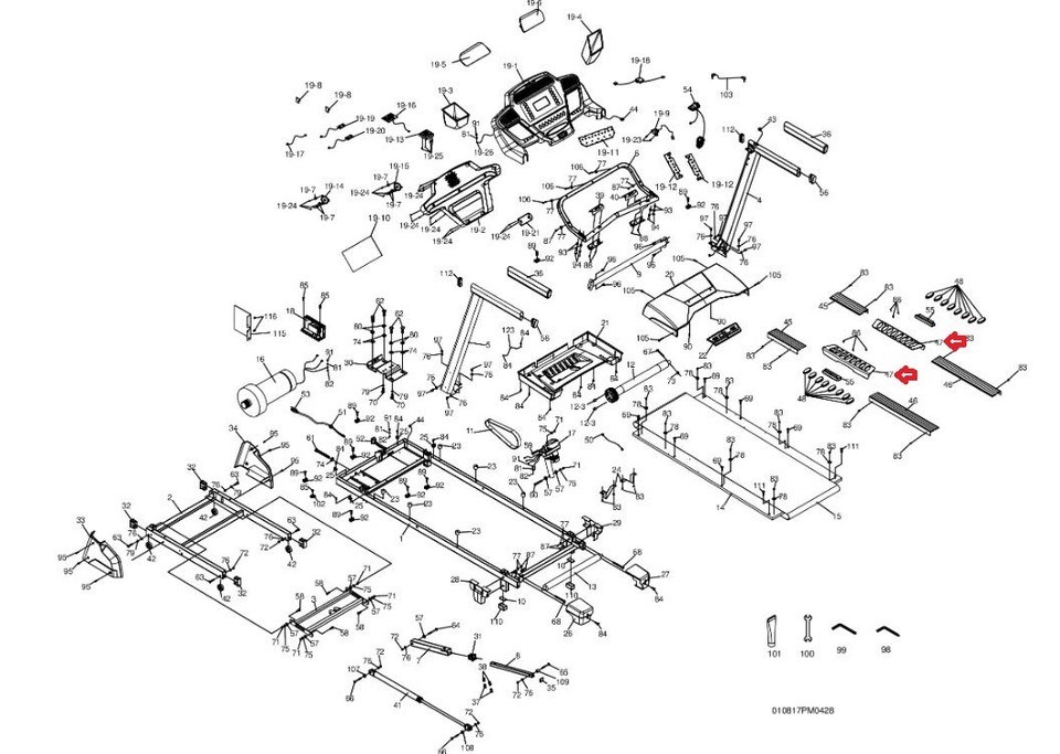 Sole Fitness Treadmill Frame Cover Siderail Rail Left and Right ...