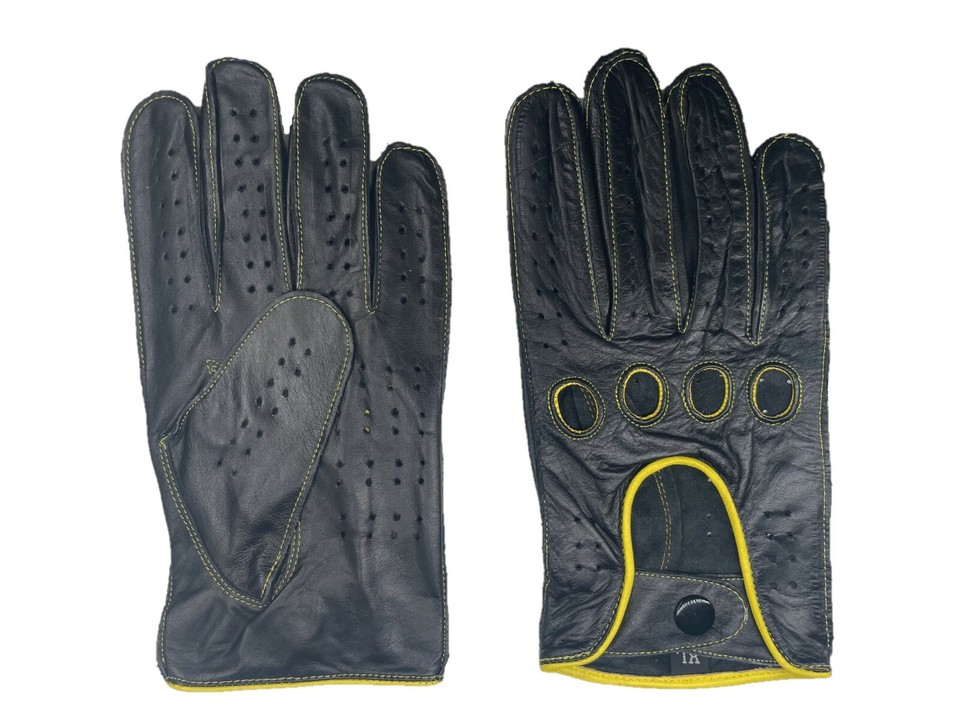 MEN'S CHAUFFEUR REAL LEATHER CAR DRIVING GLOVES | eBay