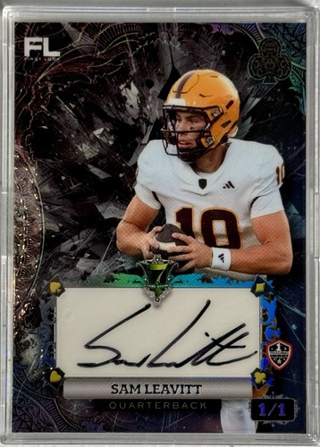 Sam Leavitt 1/1 Autograph “First Look” - 2024 Wild Card 7 Card Studs ...
