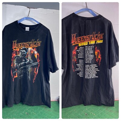 Queensryche 2008 Double Sided Concert Tour T-shirt Reprint AN47645 | eBay