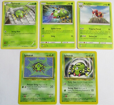 Spinarak & Ariados 5 Pokemon Card Various Sets | eBay