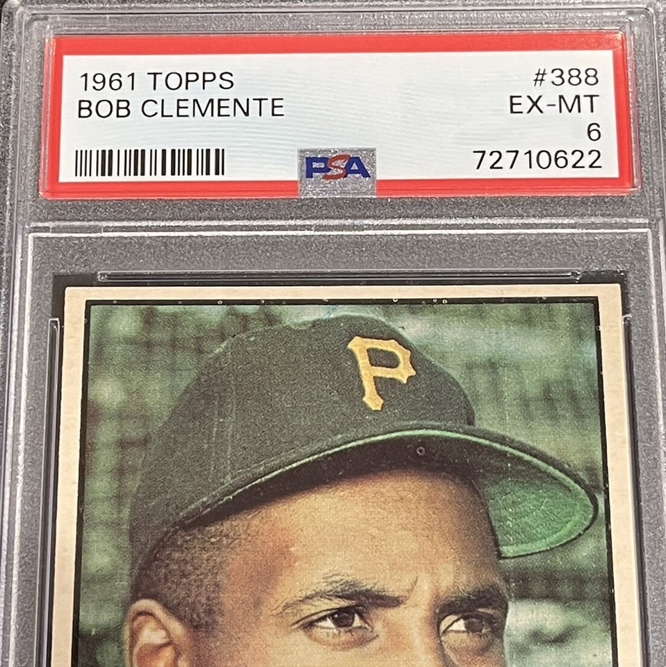 1961 Topps Roberto Clemente PSA 6 EX-MT (JUST GRADED) Pirates Bob #388 ...