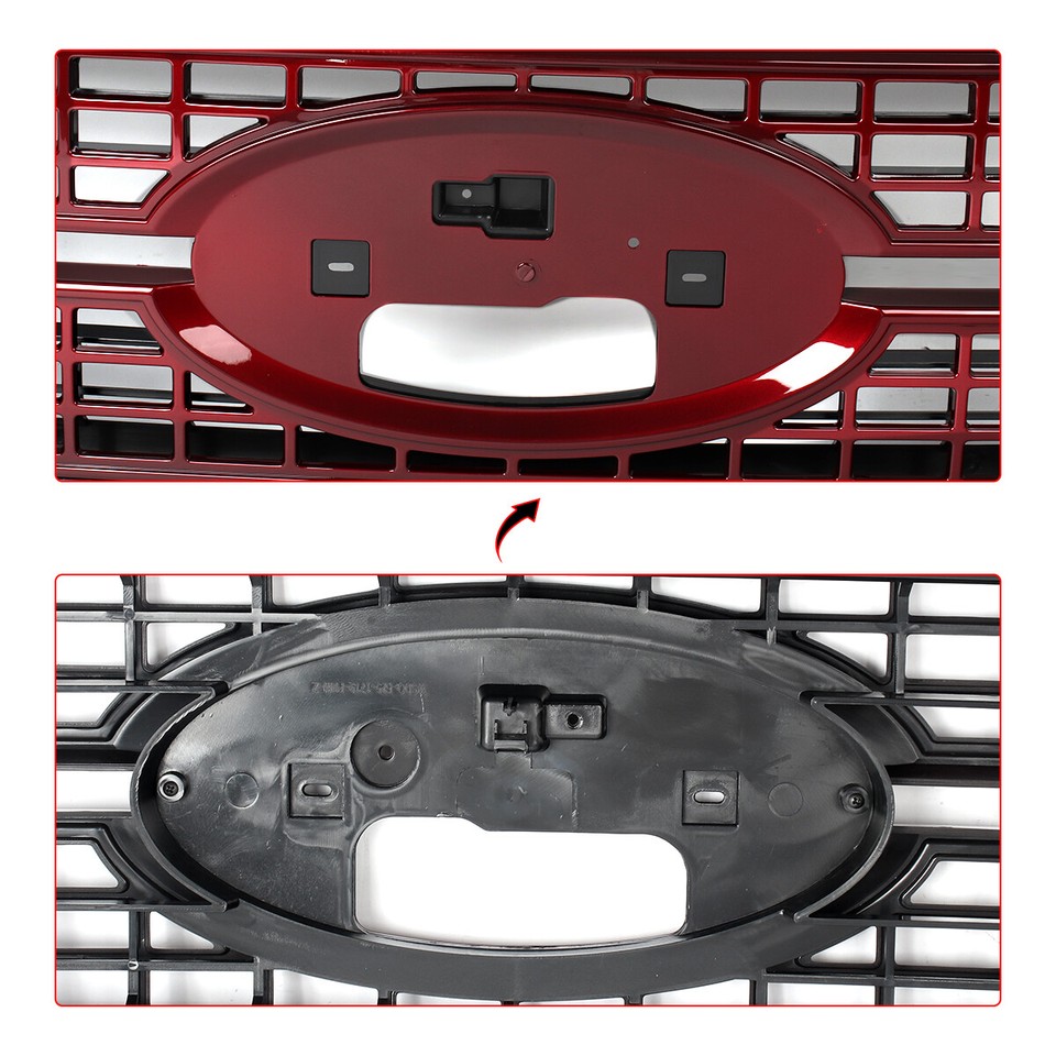 Painted Ruby Red Platinum Style Grille For Ford F250 F350 Super Duty ...