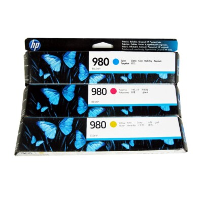 3pk Genuine HP 980 Color Ink Cartridges X585 X555 X585dn X585f X585z ...