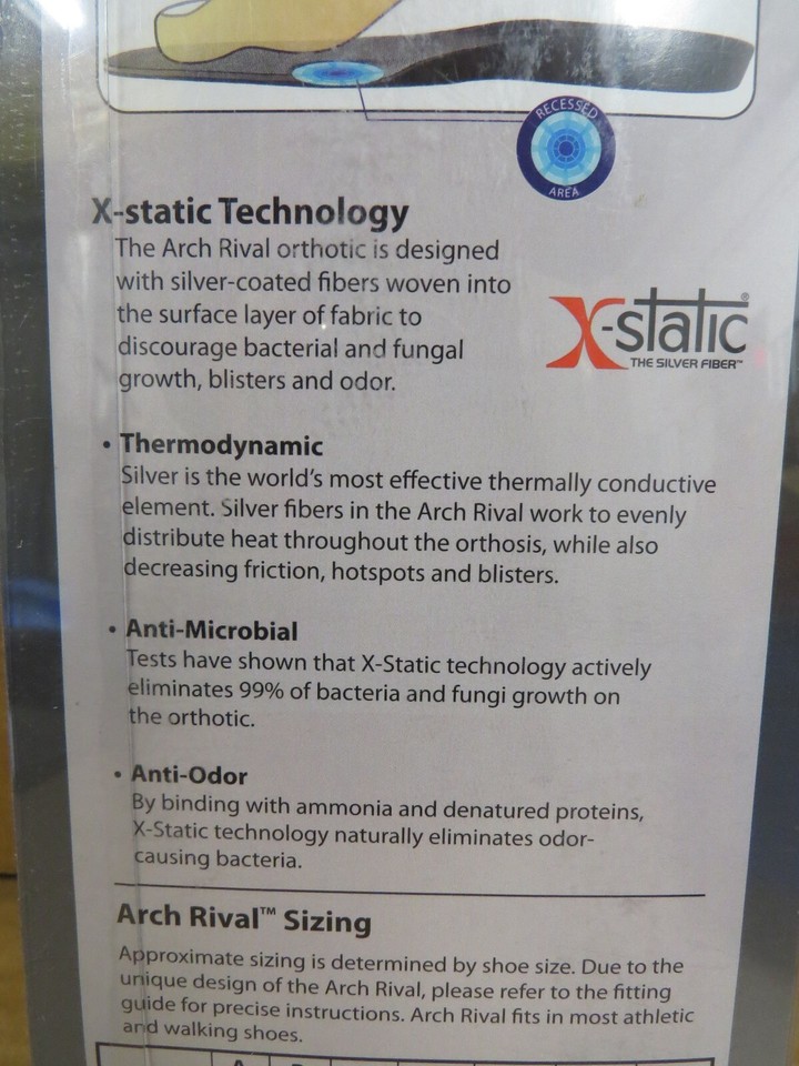 NIB DonJoy Arch Rival Orthotic Inserts, 1 Pair, US Men's & Women's ...