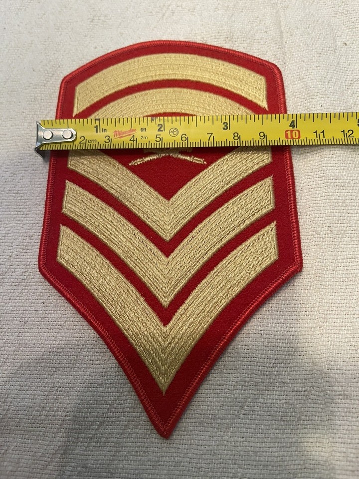 4 US Marine Corps STAFF SERGEANT Patch Chevron USMC Rifles Red Gold | eBay