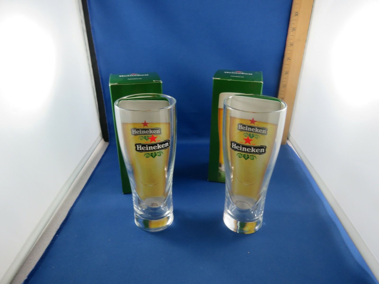 Vintage Promotional Classic Heineken Beer Drinking Glasses - Set of 2 ...