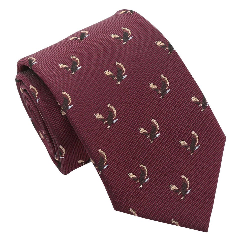 Mens Embroidered Bird Theme Design Patterned Novelty Classic Tie by DQT ...