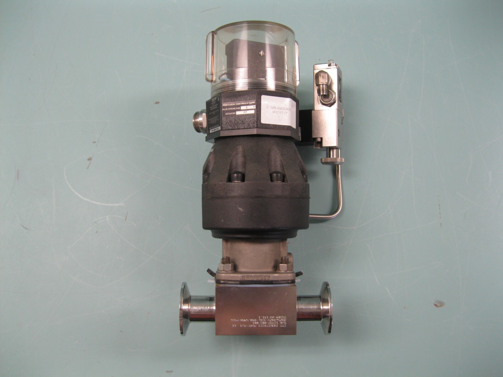 1" ITT Pure-Flo A209 Actuator 3 Way Valve plus Westlock Control Unit ...