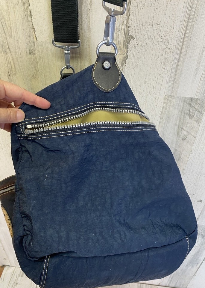 Vtg Kipling Duffle Travel Big Bag Extra Large Weekend Blue Nylon Zip 19 ...