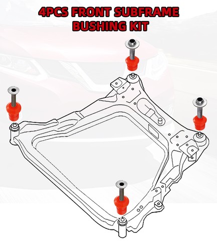2008-2020 Nissan Rogue Poly Front Subframe Bushing Kit | 54466-JD000 ...