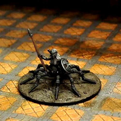 Otherworld Miniatures - FEMALE DRIDER II (RARE D&D DROW/GIANT SPIDER ...