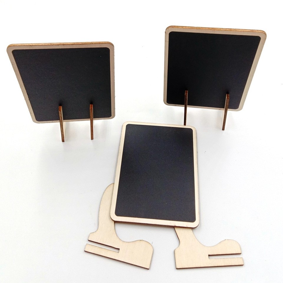 20 Pcs Mini Chalkboard Signs with Stand Black Message Price Tag ...