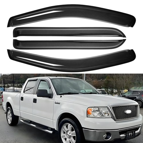 For 2004-2008 Ford F150 Supercrew Smoke Window Visors Vent Sun Rain ...