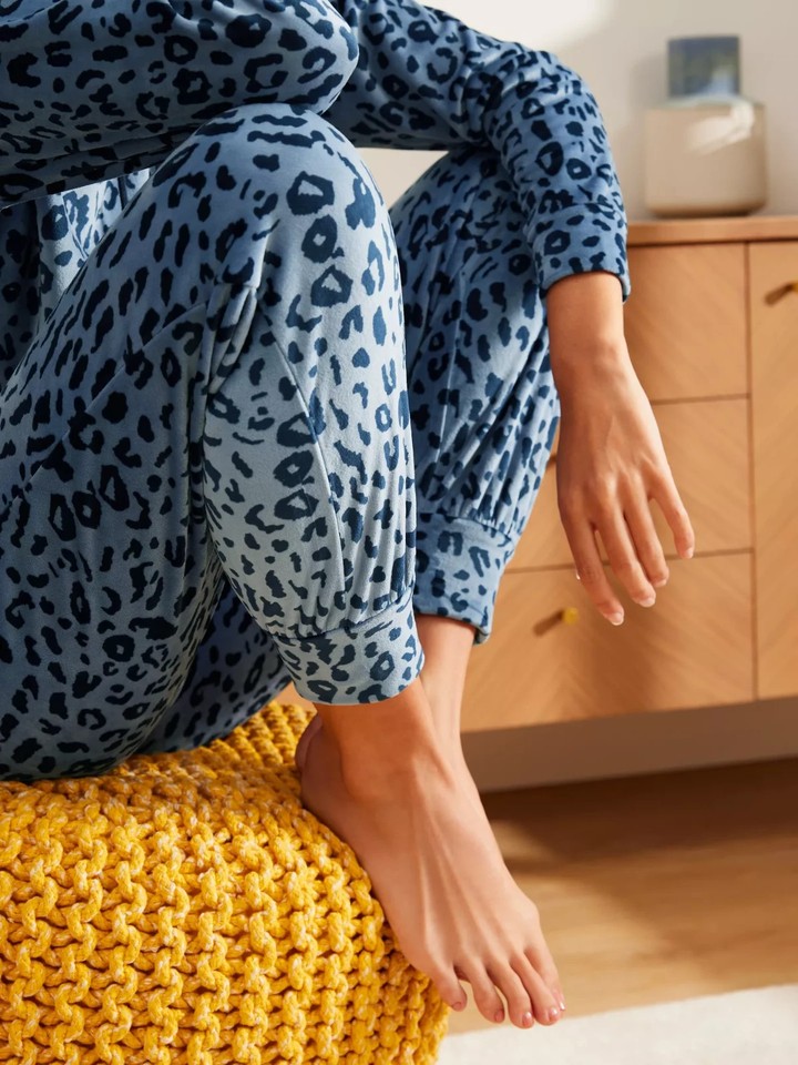 BNWT John Lewis ANYDAY Leona Double Sided Velour Lounge Pant, Blue Sz ...