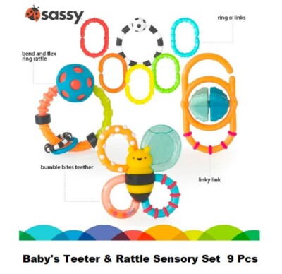 Sassy Baby’s Teether & Rattle Sensory Set - 9 Pcs | eBay