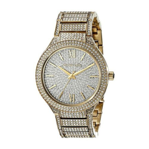 Neuf Michael Kors MK3360 Kerry Cadran Cristal Pave Bracelet En Or ...