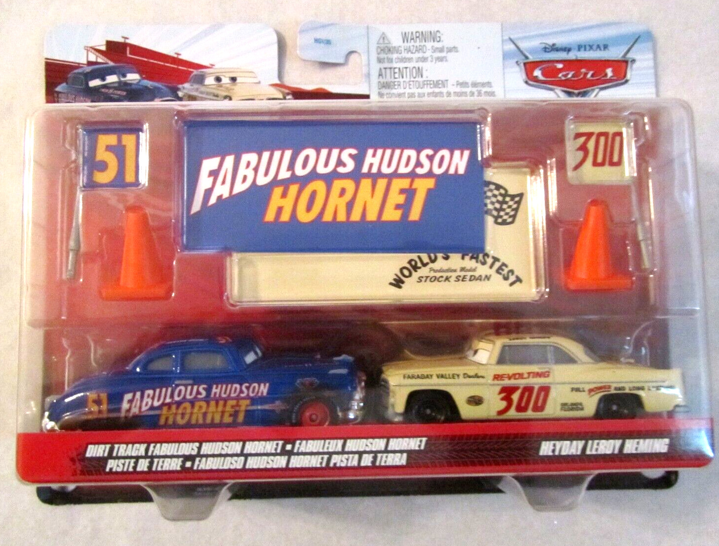 Disney Pixar Cars Dirt Track Fabulous Hudson Hornet & Heyday Leroy ...