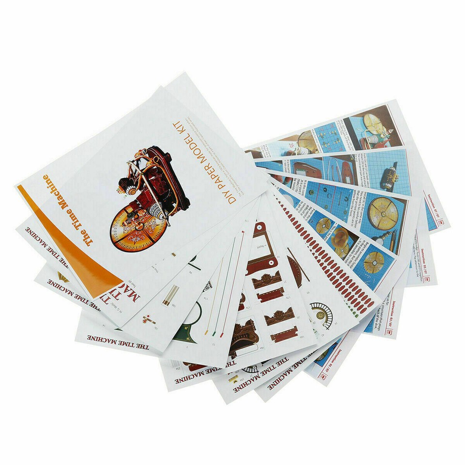 7.9" Time Machine Handcraft Paper DIY Model Kit Toy Children Kid Gift ...