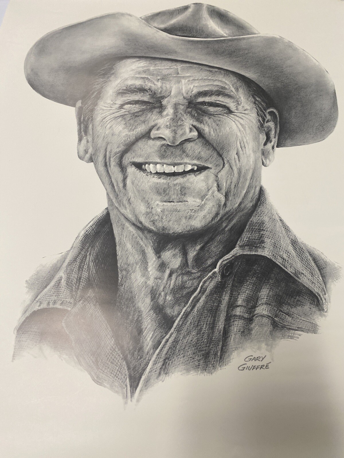 RONALD REAGAN lithograph print signed Gary giuffre 16x20 Reagan Country ...