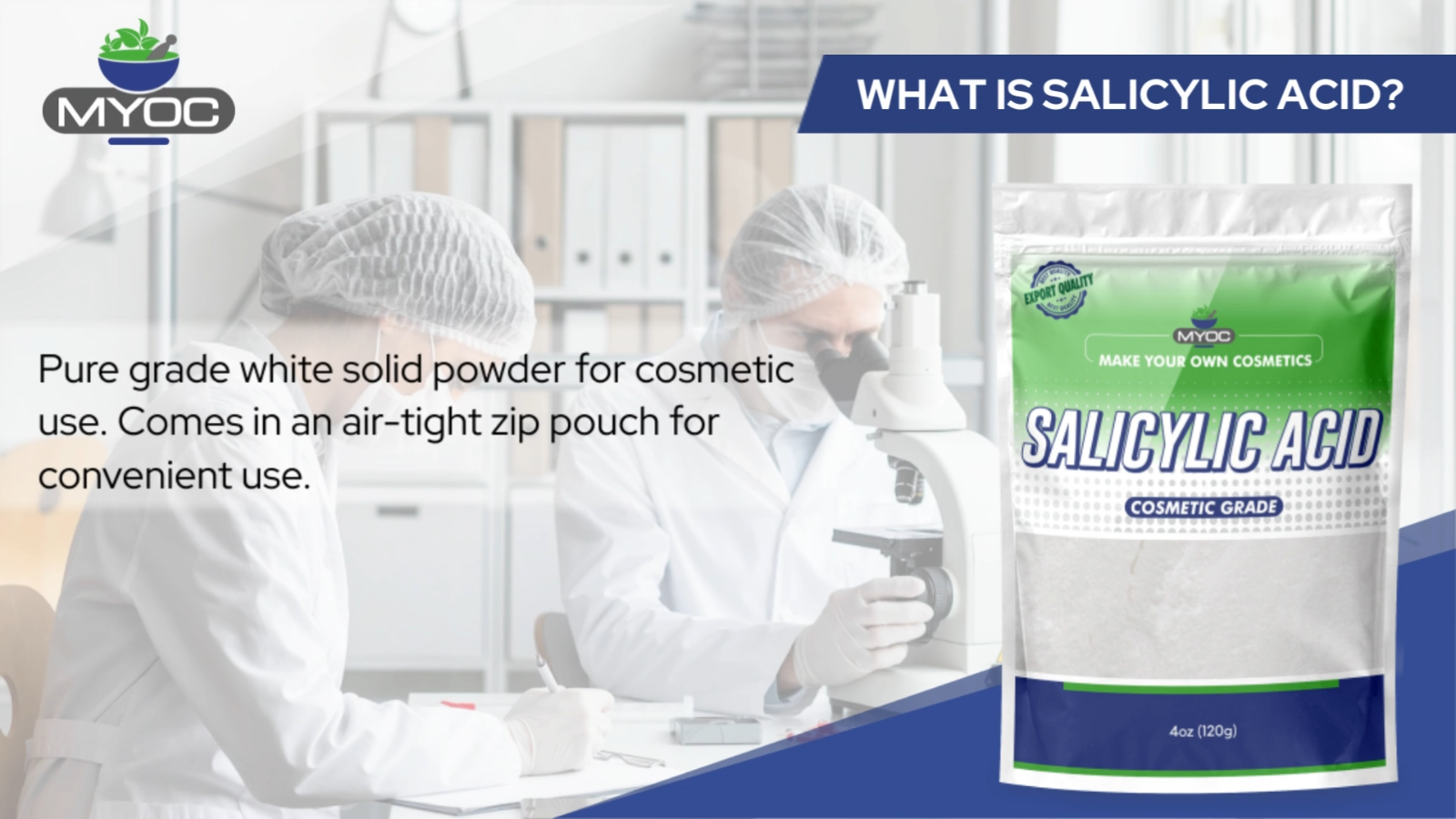 MYOC Salicylic Acid Powder 100% Pure Cosmetic Grade | 120g/4oz Pack of ...