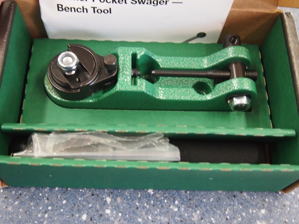 Rcbs Primer Pocket Swager Bench Tool w/Hardened Steel Swaging Heads ...