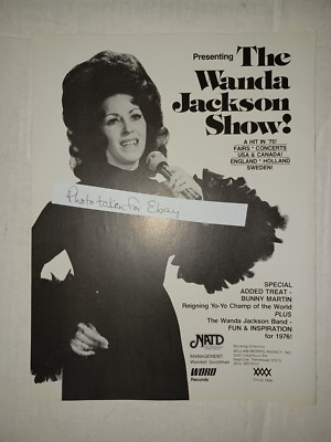 Wanda Jackson Vintage 1976 8x11 Magazine Ad | eBay