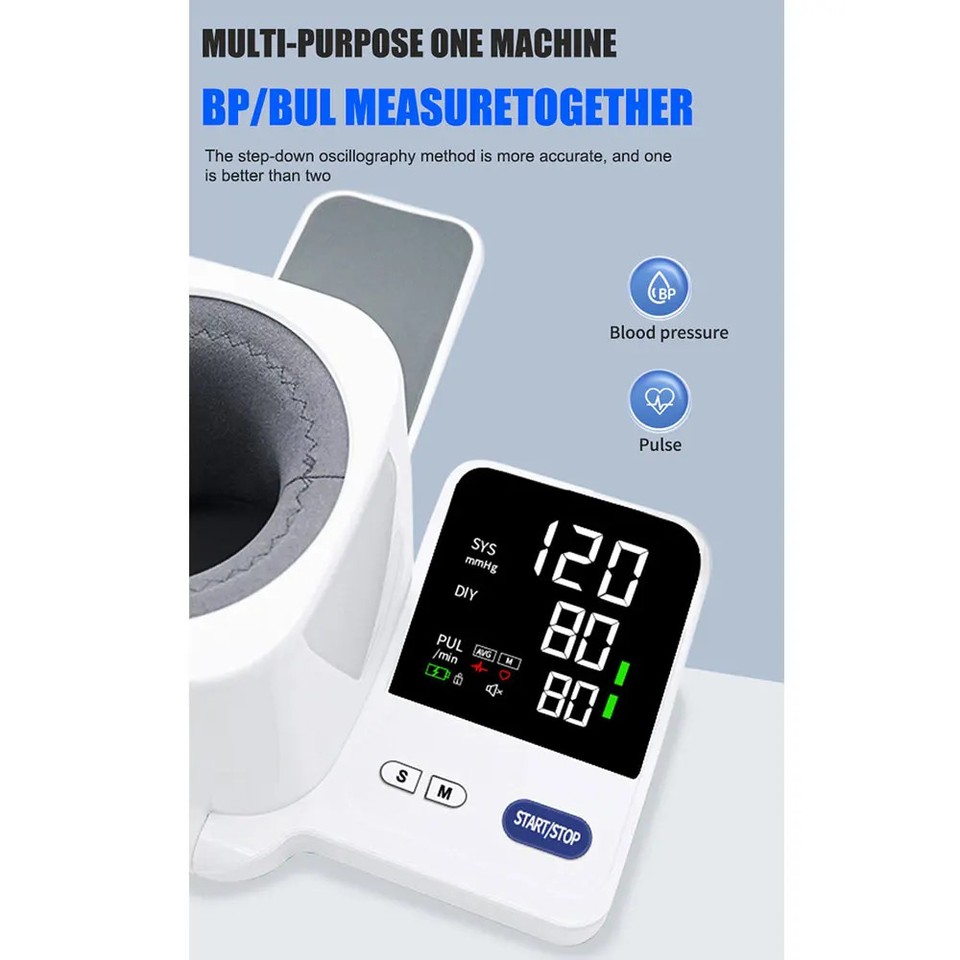 Upper Arm Blood Pressure Monitor For Home Use Digital BP Machine with ...