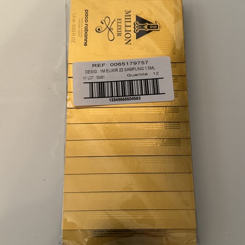 Paco Rabanne 1 Million Elixir Parfum Intense Vials Spray 1.5ml. 12 pack ...