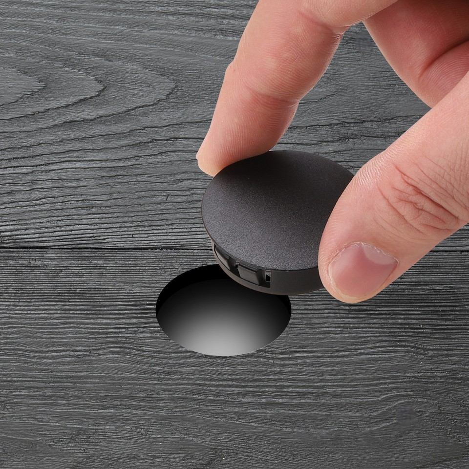 100Pcs 22mm White Nylon Plastic Round Locking Hole Plugs Insert End ...