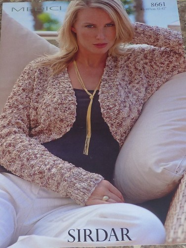 Original Sirdar Medici Knitting Pattern Lady's Bolero No 8661 | eBay UK