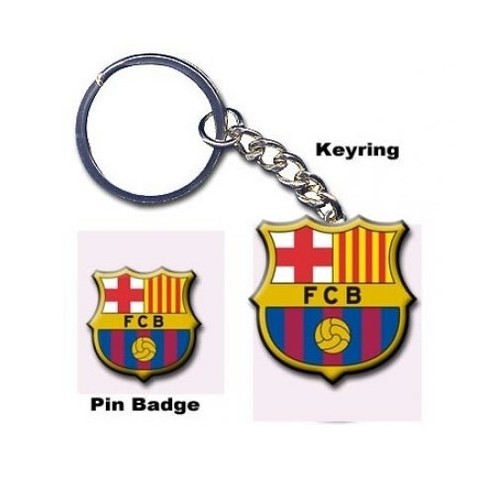 Barcelona F.C. Keyring Keychain and Pin Badge Set Barca | eBay