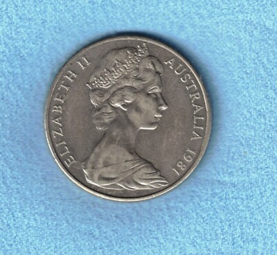 1981 Australia Twenty Cent 20c coin 3 1/2 Claws Canada mint KM 66 UNC ...