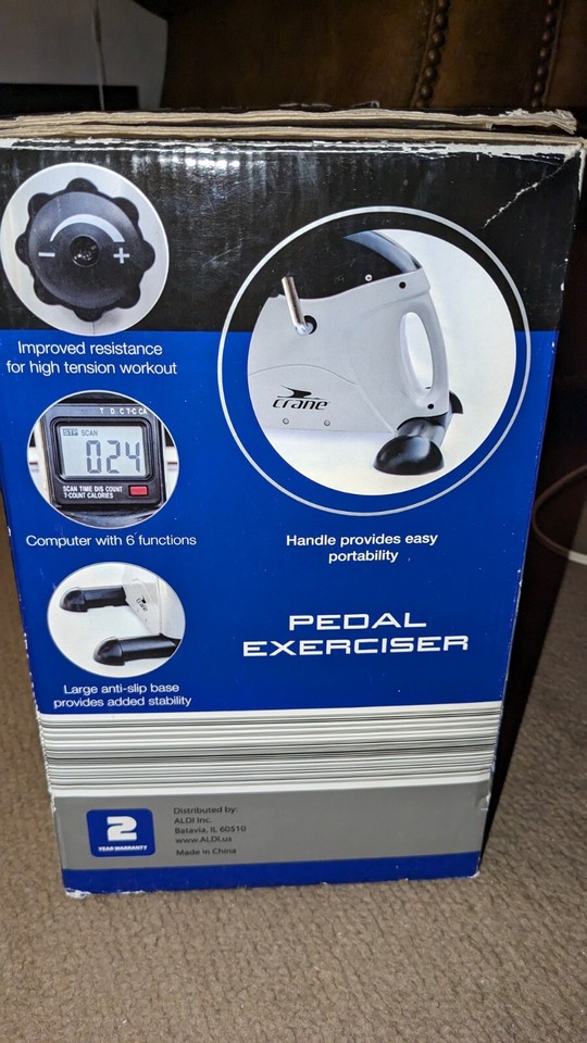 Crane Pedal Exerciser Portable Foot Cycle Sitting LCD Display Exerciser ...