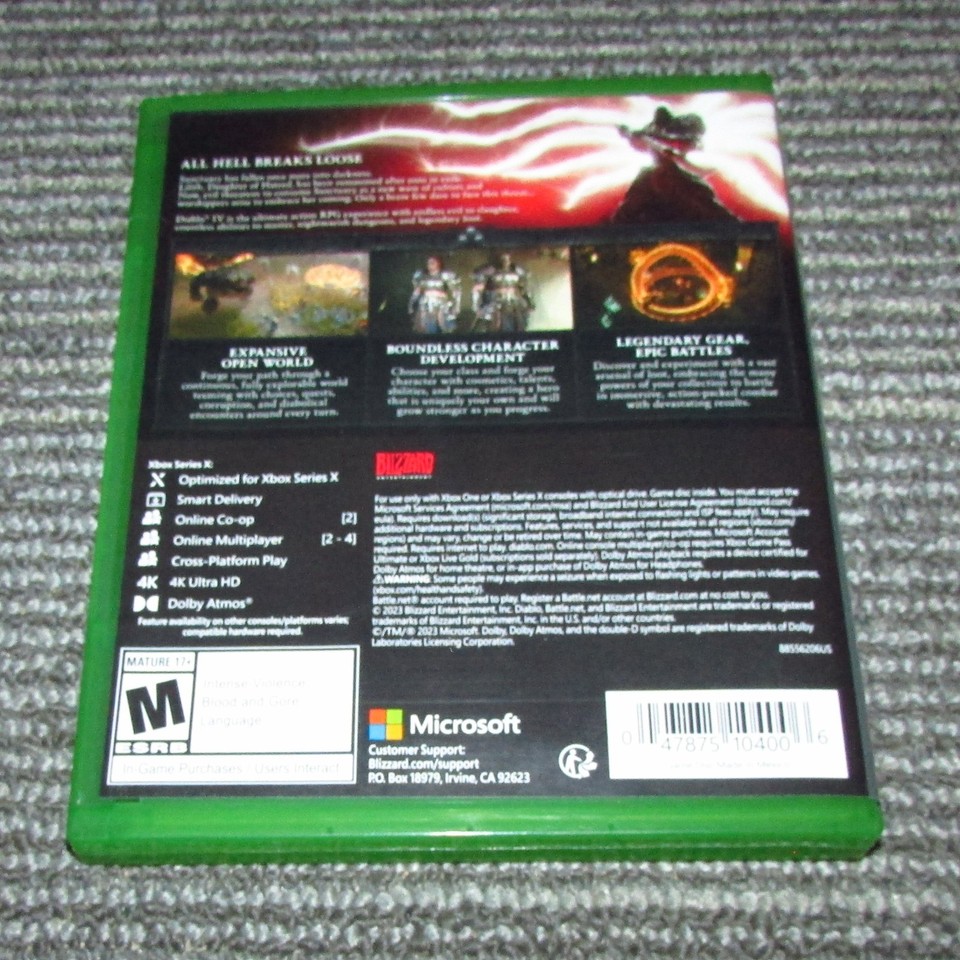 Diablo IV (Xbox One & Series X) Fast Free Shipping 47875104006| eBay