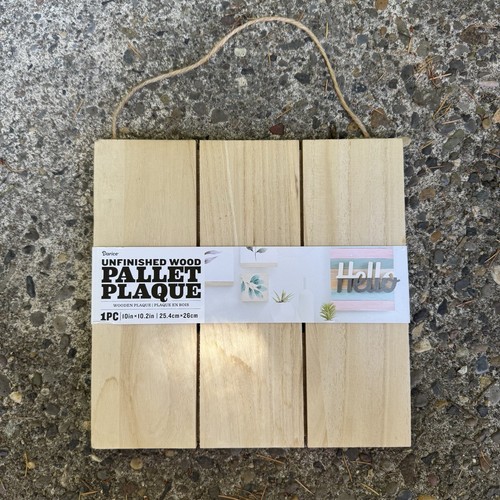 10x10" Unfinished Wood Hanging Plaque, DIY Wood Pallet Sign, Decorative ...