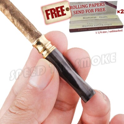 Black Ox Horn Pocket-size Reusable Cigarette Filter Rolling Papers ...