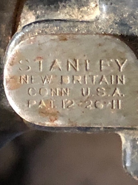 STANLEY 171 TRIM & ROUTER PLANE WITH PATENT DATE 12-26-11 ON THE ...