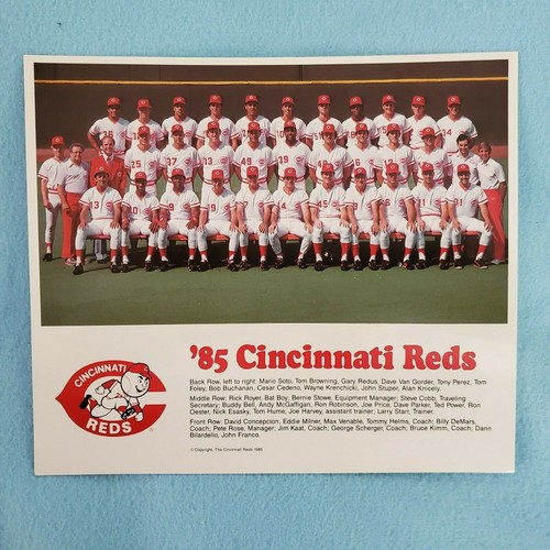 VINTAGE - CINCINNATI REDS TEAM 8 X 10 PHOTO 1985 | eBay
