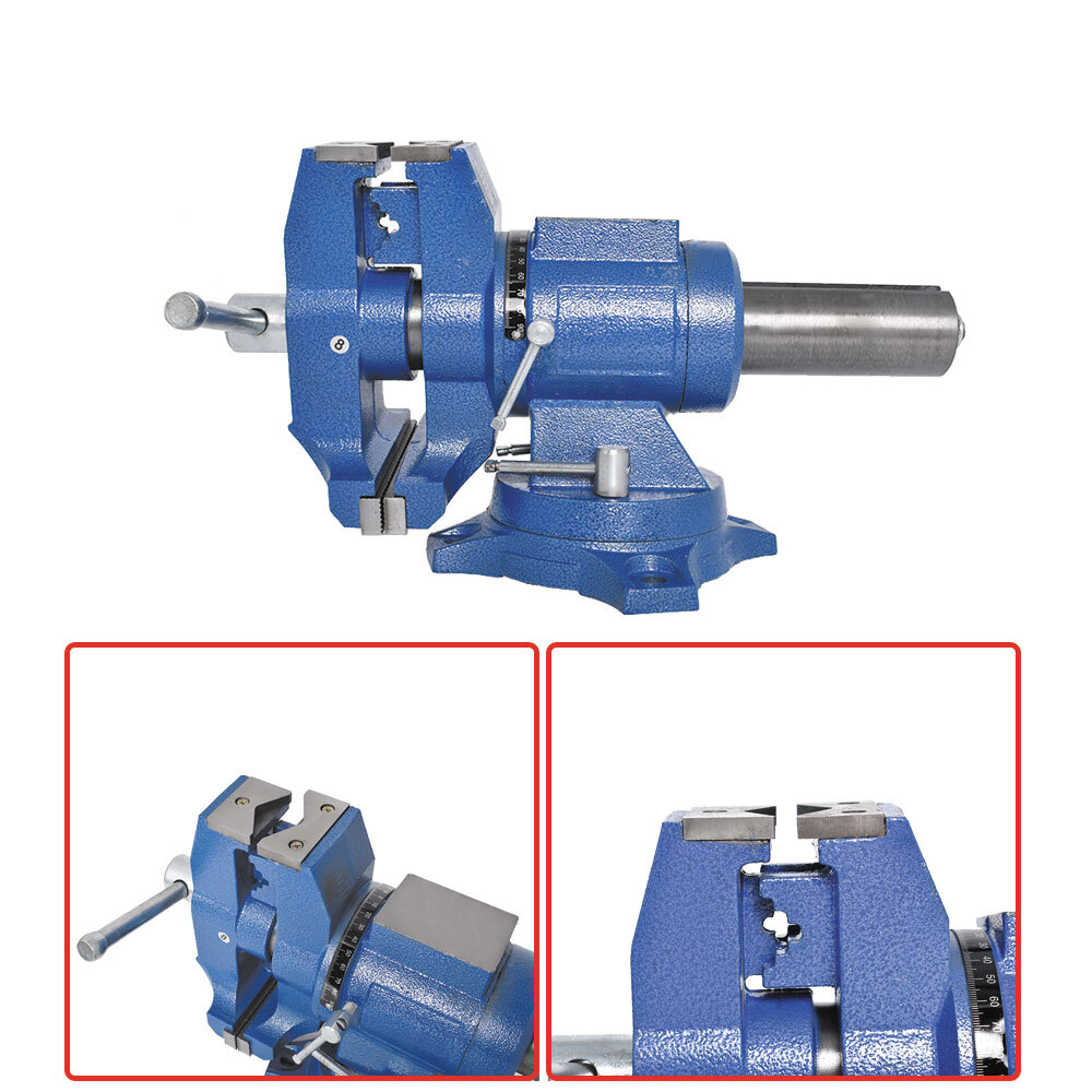 5" Heavy Duty Swivel Multi-Purpose Rotating Bench Vise 360 Degrees ...