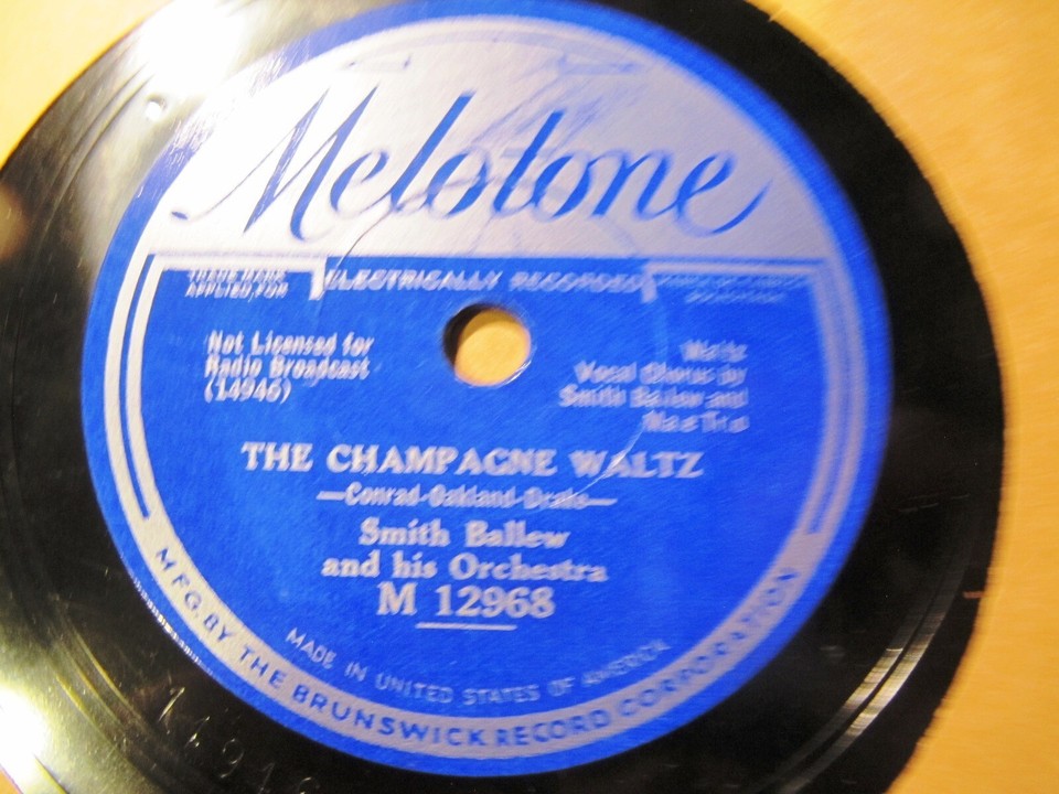 1934 Smith Ballew Orch PLAY TO ME GYPSY/ The Champagne Waltz MELOTONE ...