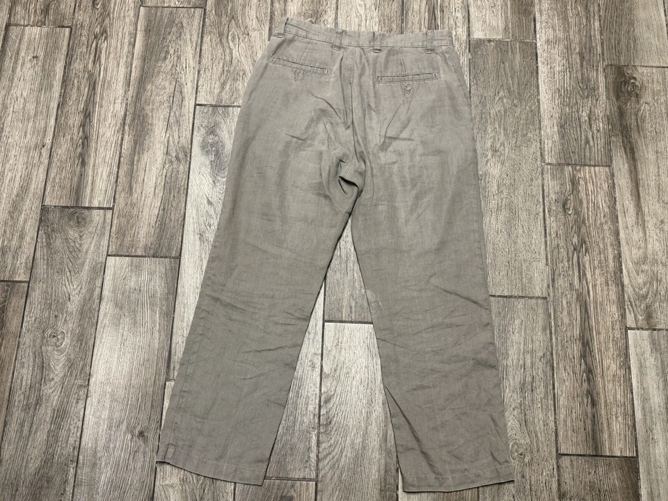 Caribbean Pants Mens 32x32 Linen Lyocell Chino Beach Casual Pleated ...