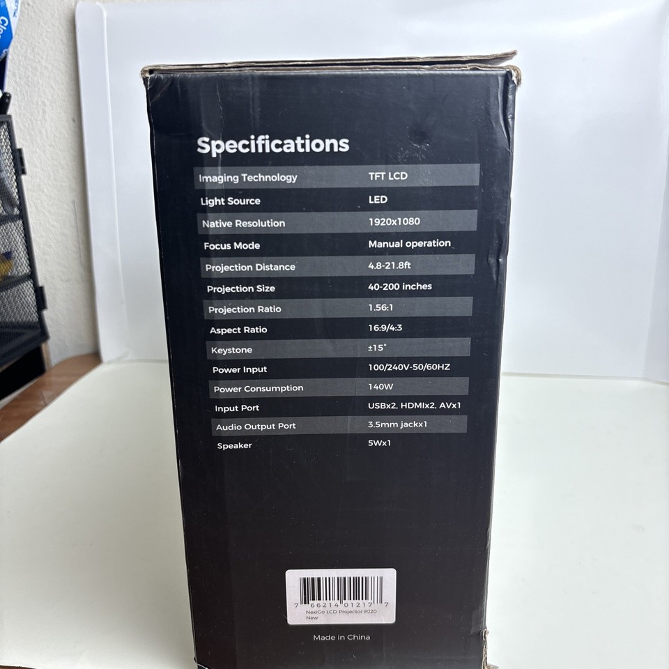 NexiGo PJ20 Outdoor Projector, Movie Projector with WiFi and Bluetooth ...