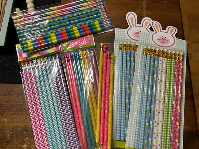 Easter Spring Pencils Pastels Glitter 52!!! | eBay