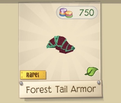 animal jam play wild RARE forest tail armor virtual clothing piece | eBay
