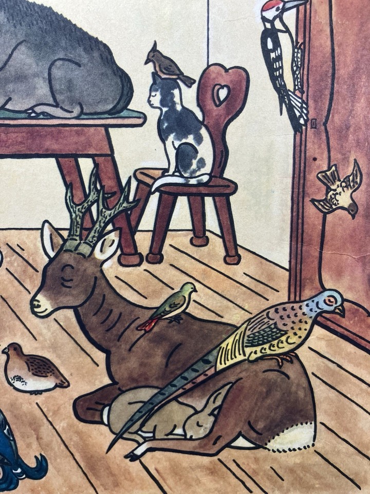 Josef lada (1887- 1957) Illustration Animals Artist Czech Prague 1976 ...