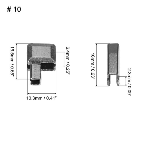 25Sets Zipper Repair Kits, #10 Retainers Box & Insertion Pins, Metallic ...